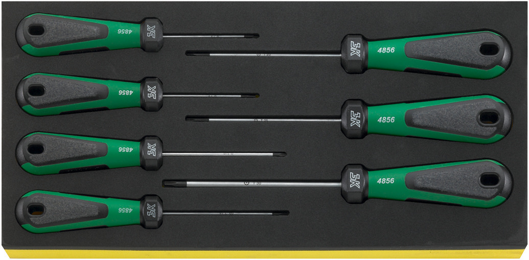 Screwdriver sets in TCS inserts